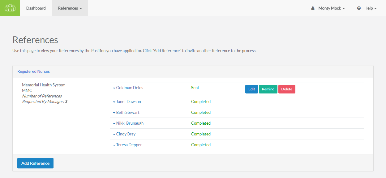 Reference Assessment Online Help