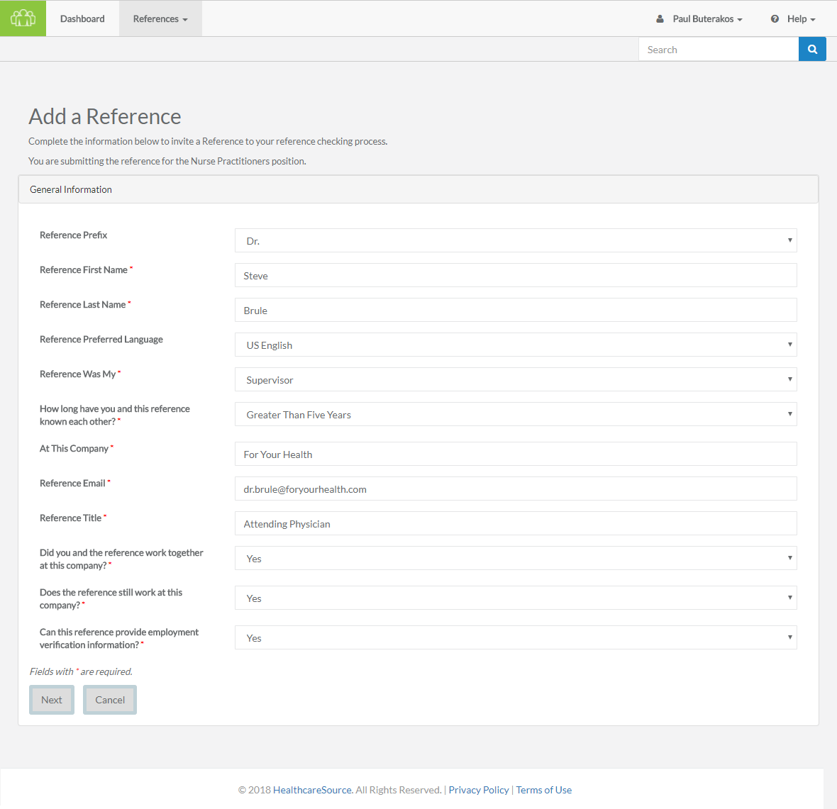 Reference Assessment Online Help